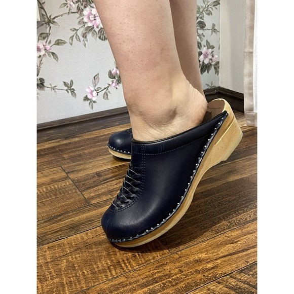 Troentorp | Shoes | Troentorp Sweden Wright Navy Braided Leather Wood ...